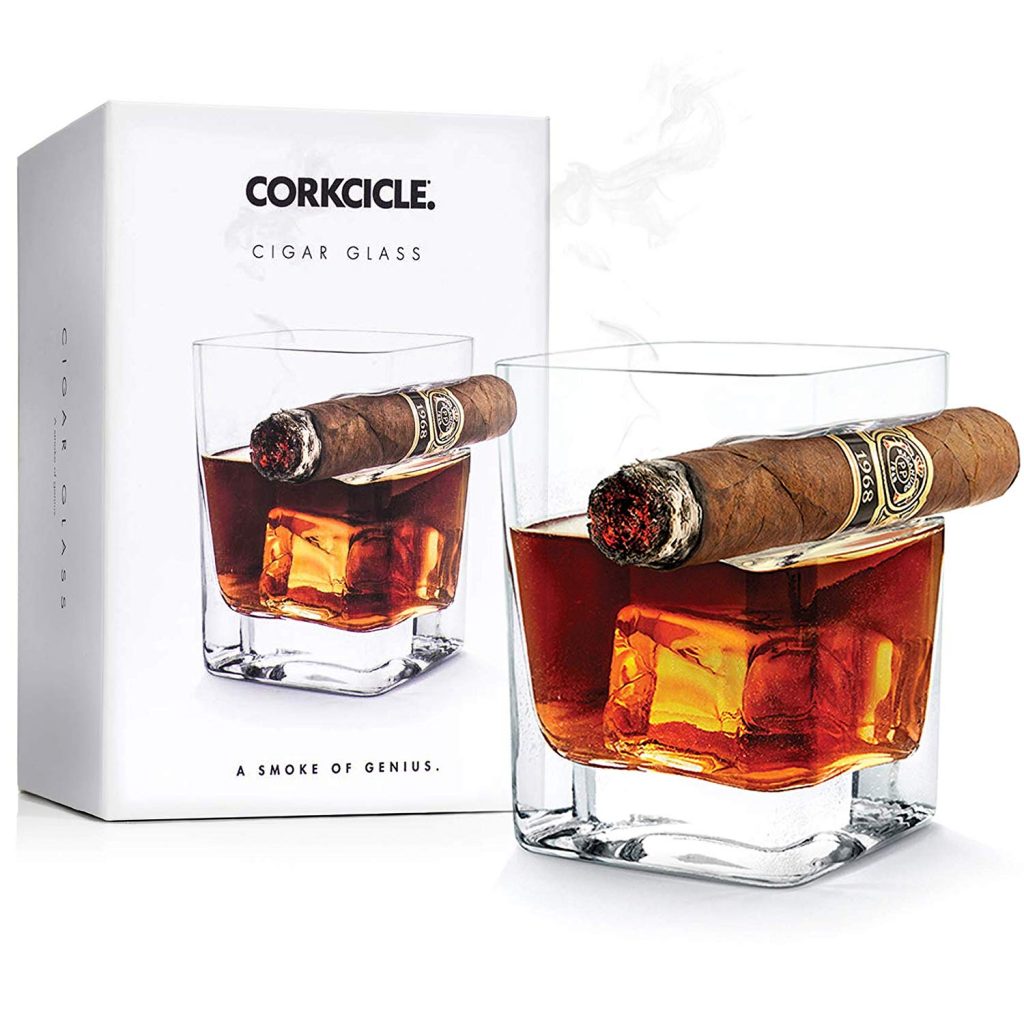 The Best Cigar Whiskey Glass With a Built-In Cigar Holder